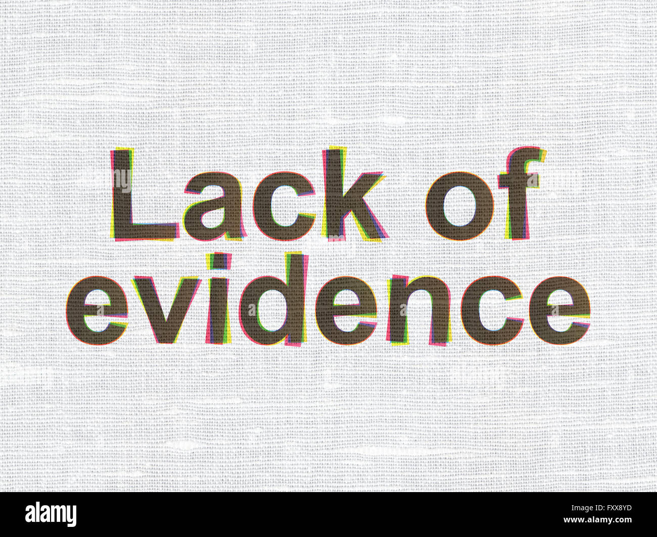 Law concept: Lack Of Evidence on fabric texture background Stock Photo ...