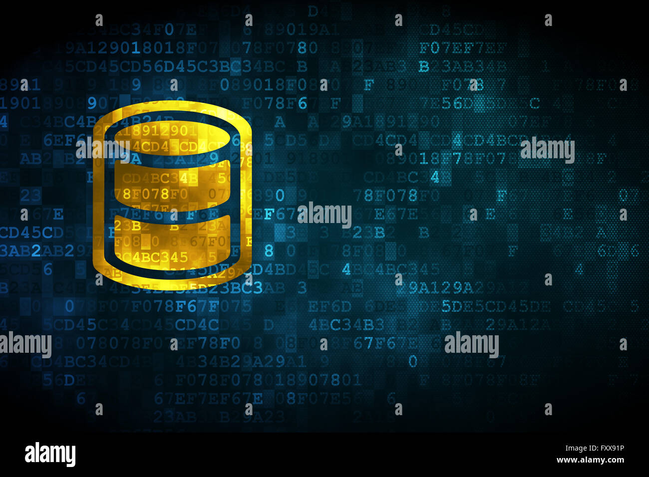 Software concept: Database on digital background Stock Photo - Alamy