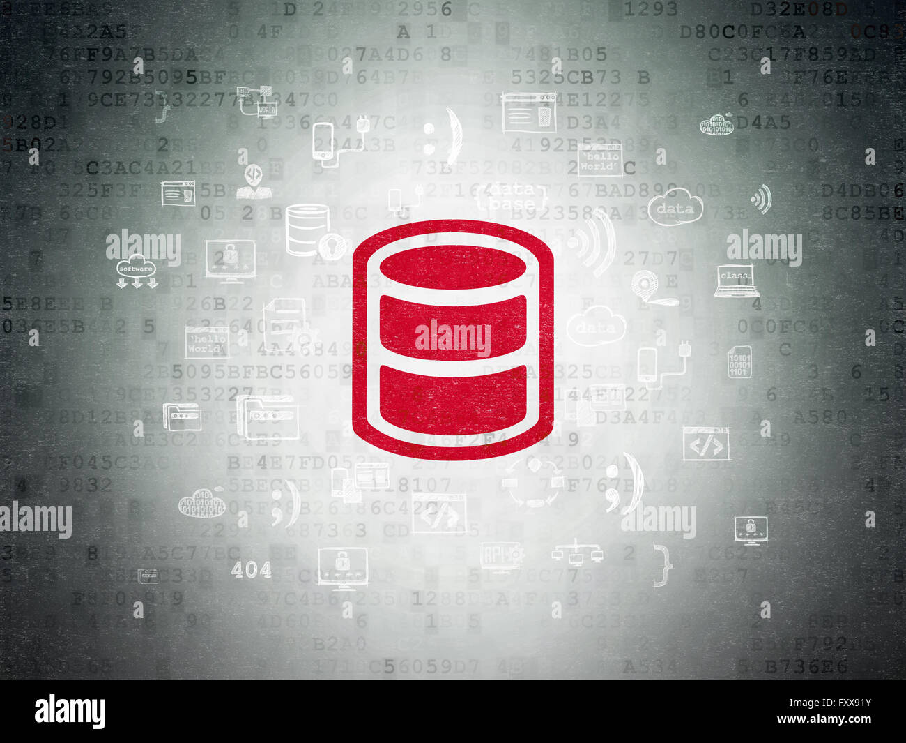 Software concept: Database on Digital Paper background Stock Photo - Alamy