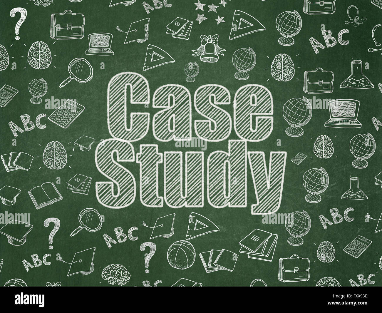 Studying concept: Case Study on School board background Stock Photo - Alamy