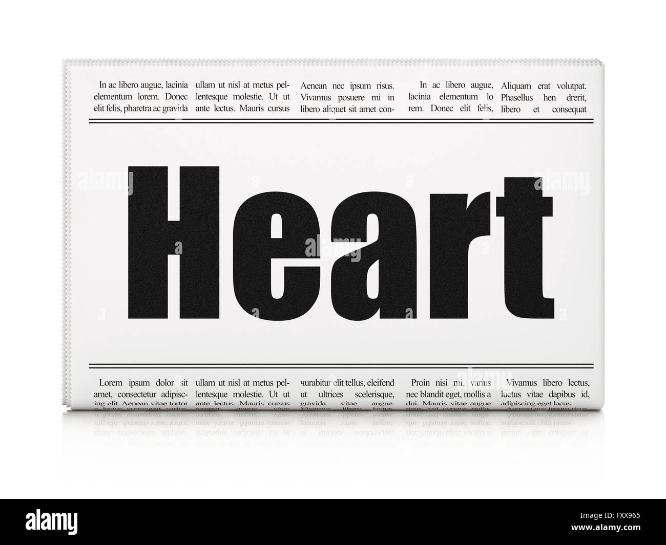 Medicine concept: newspaper headline Heart Stock Photo - Alamy