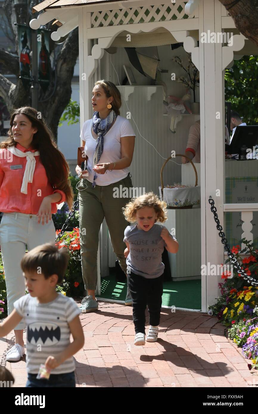Elizabeth Berkley takes her son Sky Cole Lauren and his friends to the ...