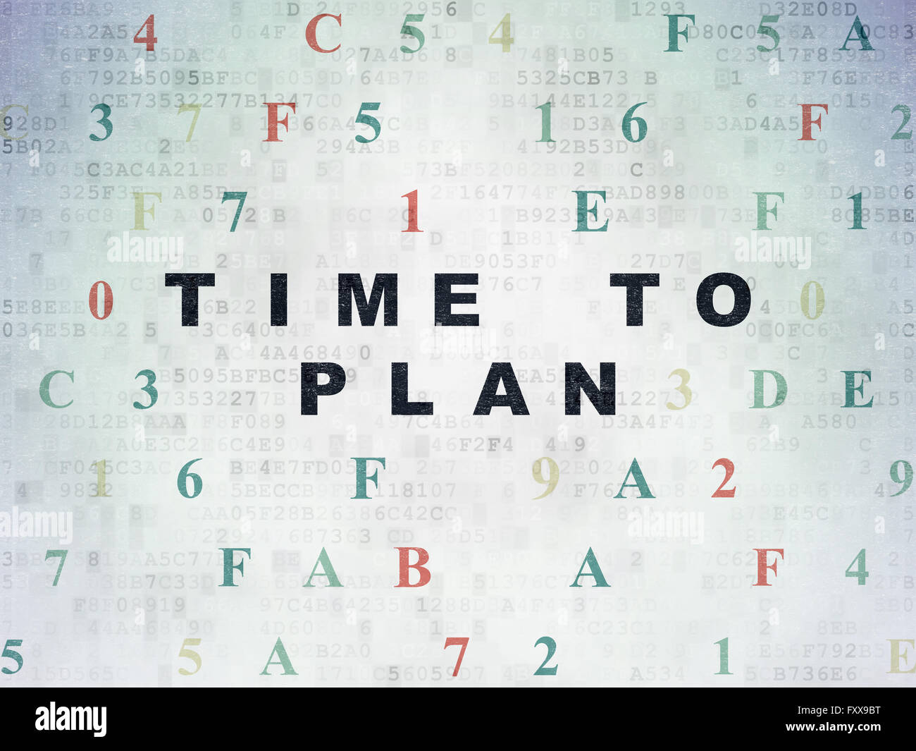 Timeline concept: Time to Plan on Digital Paper background Stock Photo ...