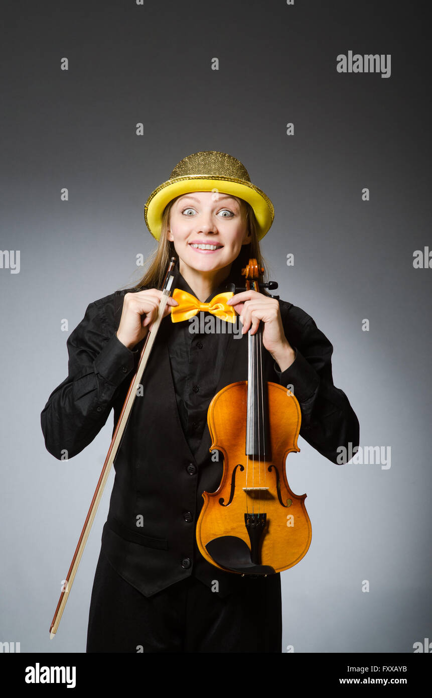 Woman in musical art concept Stock Photo - Alamy