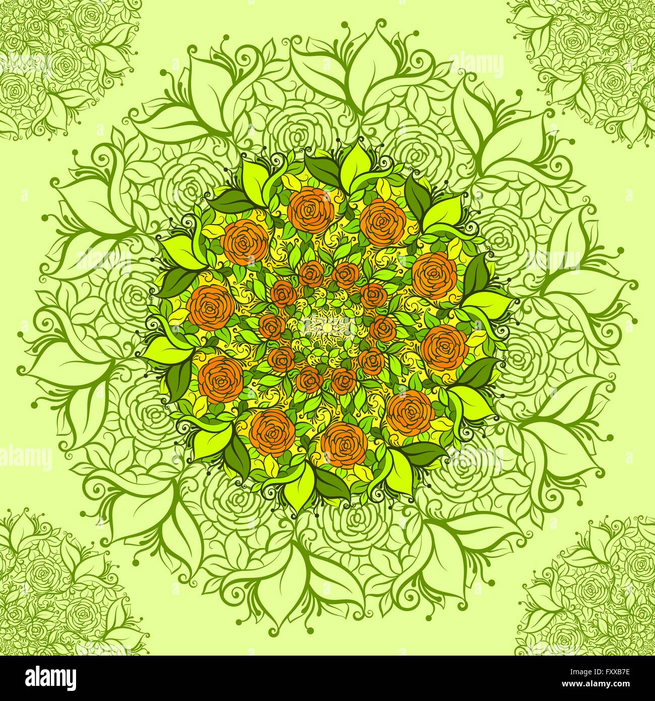 Intricate vector flower pattern. Vector floral seamless pattern in ...