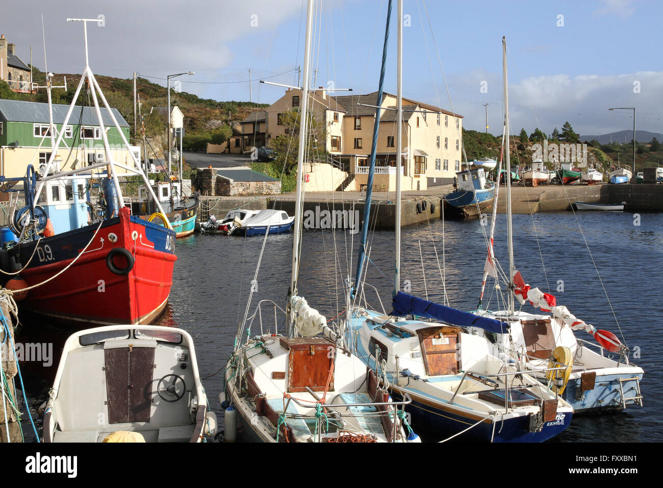 The harbour at Bunbeg in County Donegal, Ireland Stock Photo - Alamy