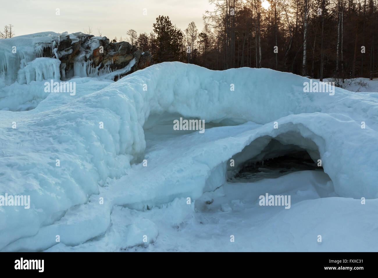 Snow caves of ice Stock Photo - Alamy