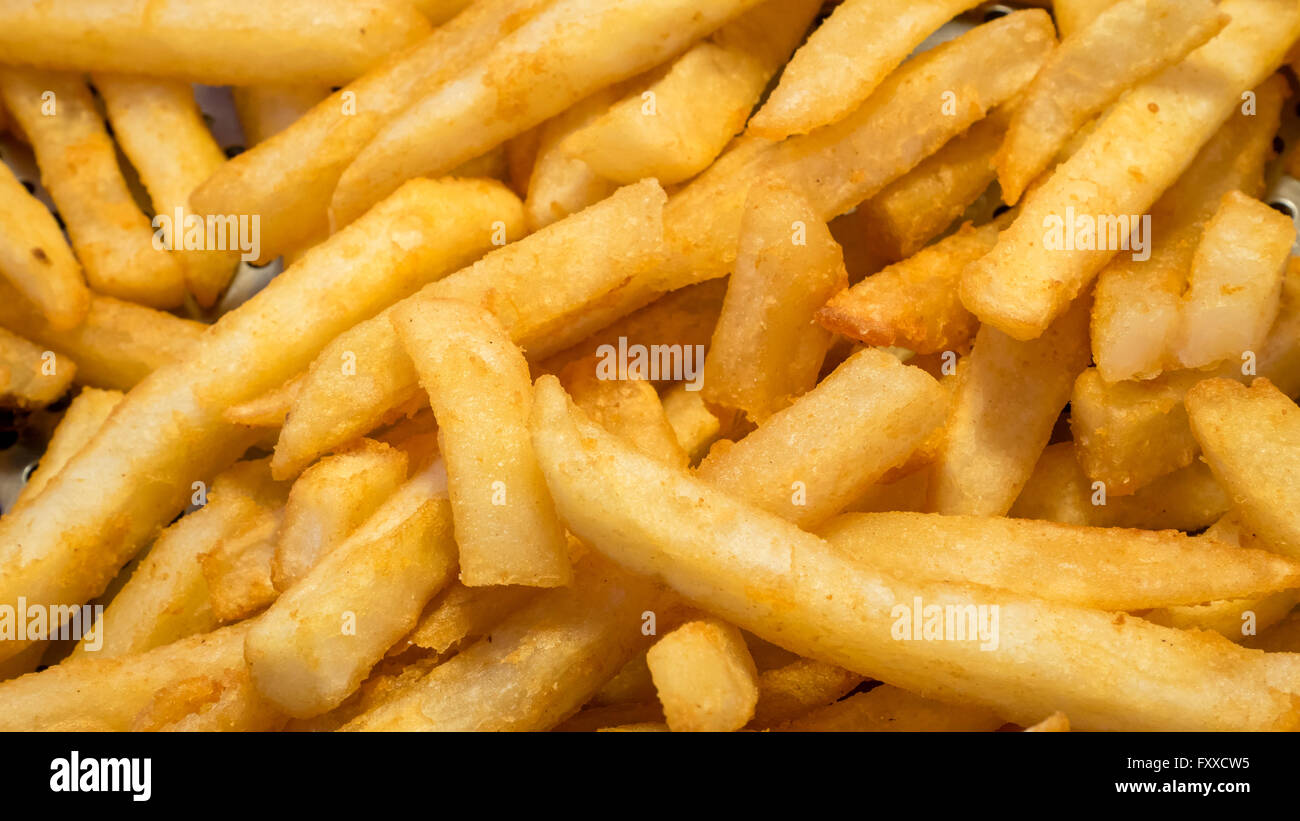 The close up of delicious french fries at food street market in Taipei ...
