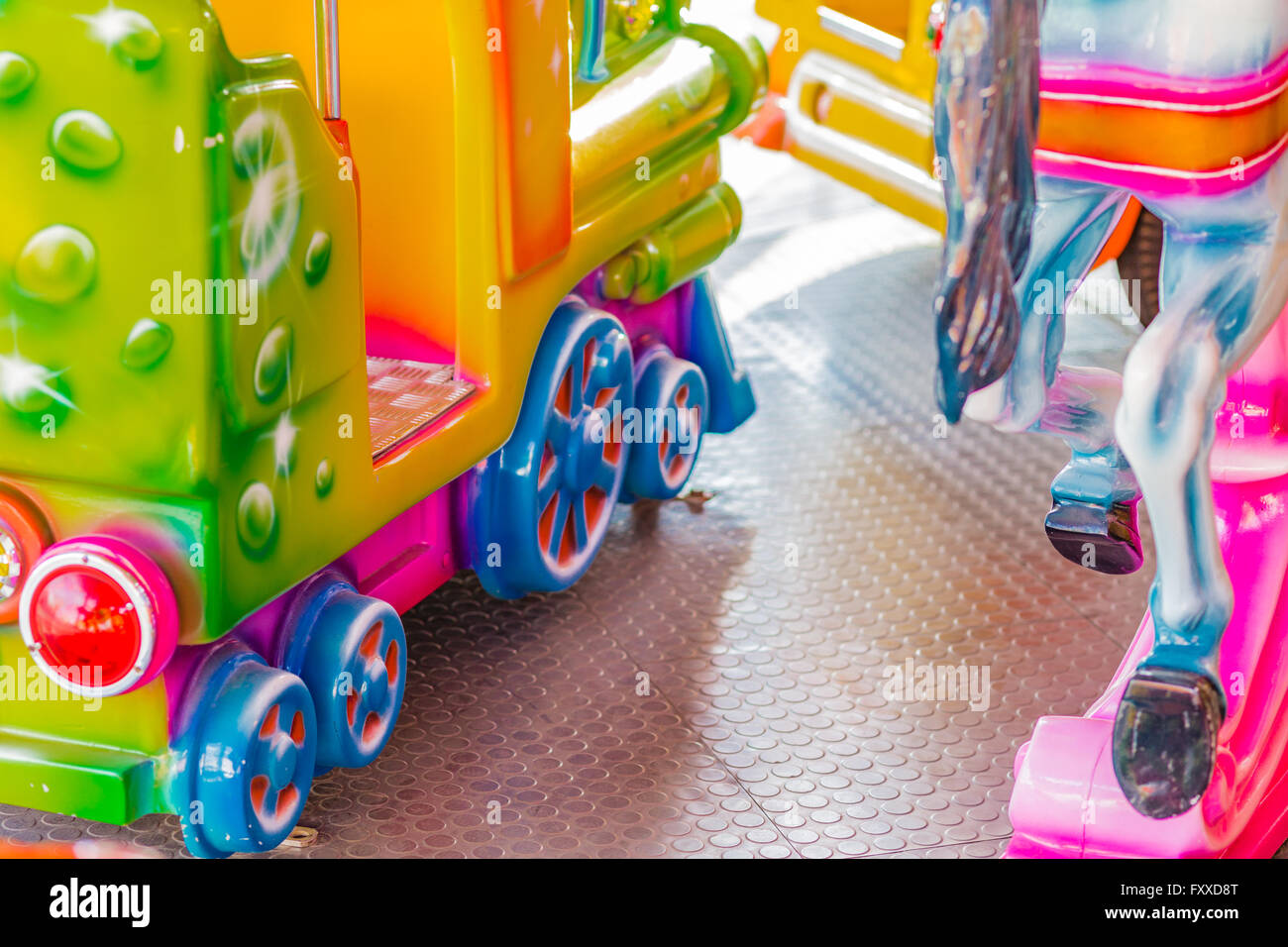 Merry go round train hi-res stock photography and images - Alamy