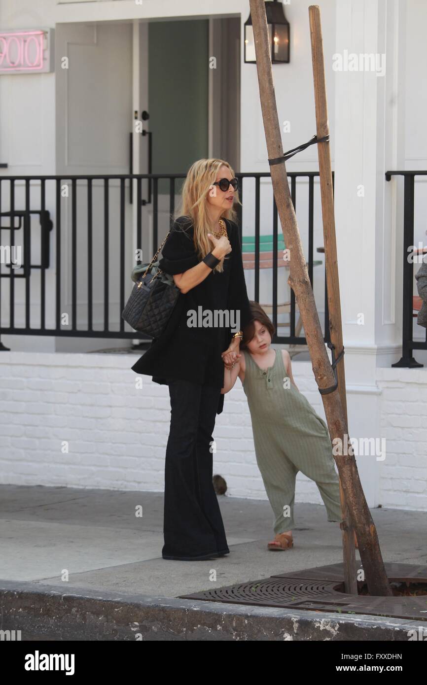 Rachel Zoe was spotted with her two kids , leaving lunch at Au Fudge ...