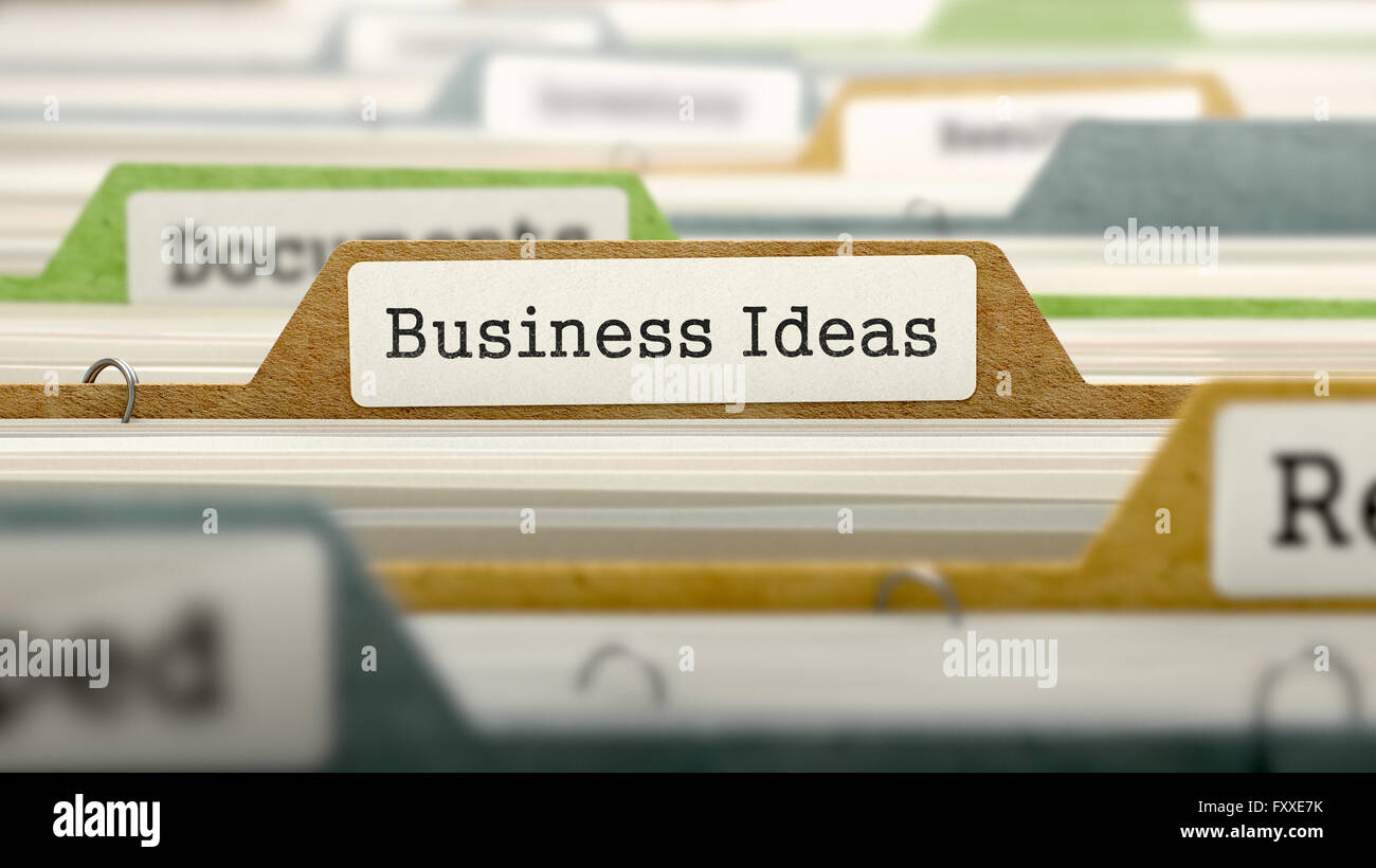 Business Ideas Concept on Folder Register Stock Photo - Alamy