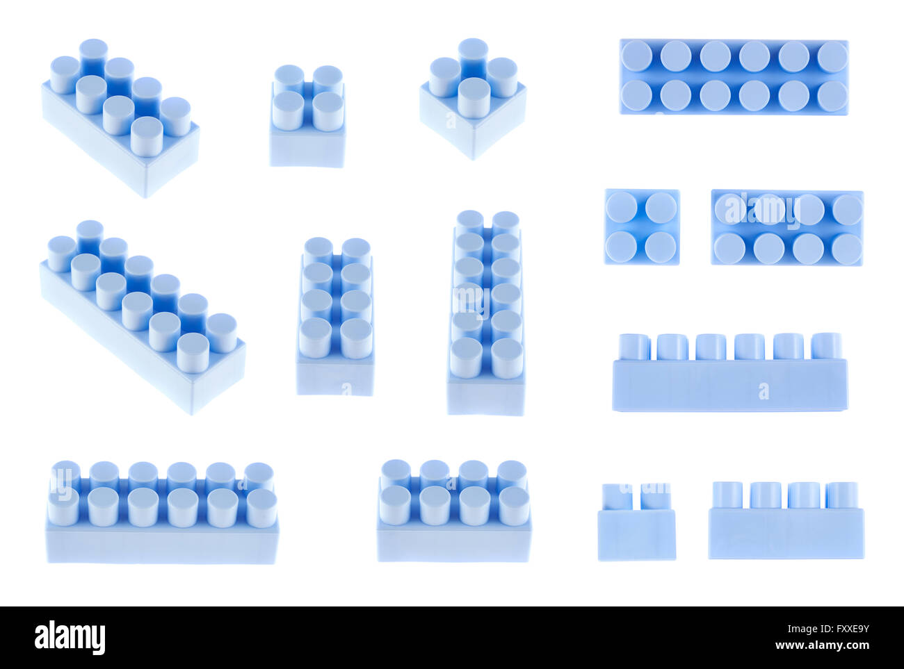 Set of toy construction blocks isolated Stock Photo - Alamy