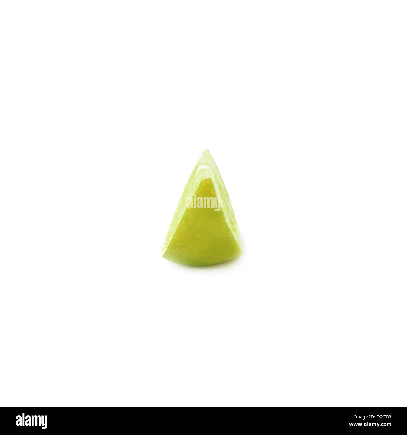 Slice section of lime isolated over the white background Stock Photo ...