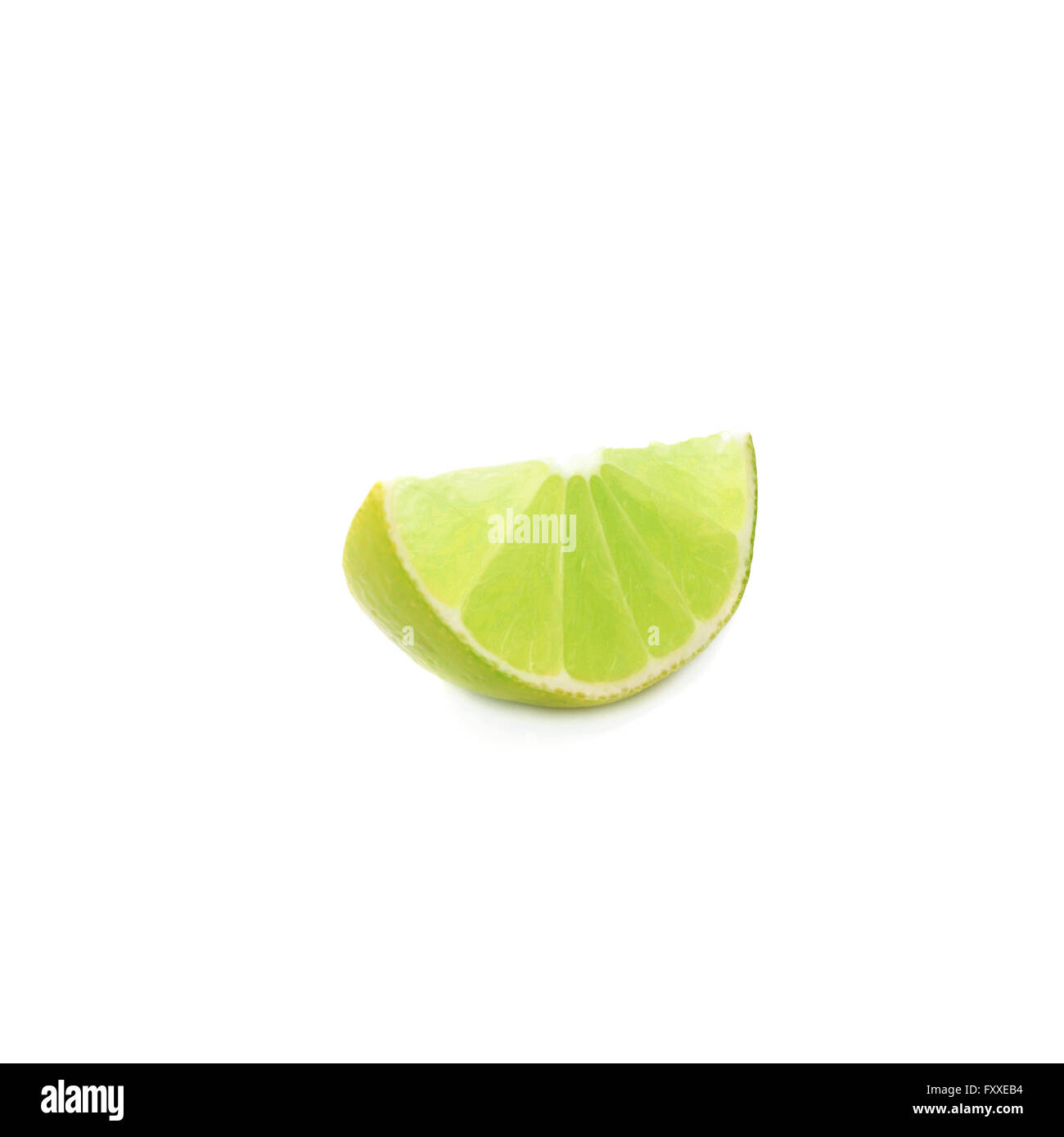 Slice section of lime isolated over the white background Stock Photo ...