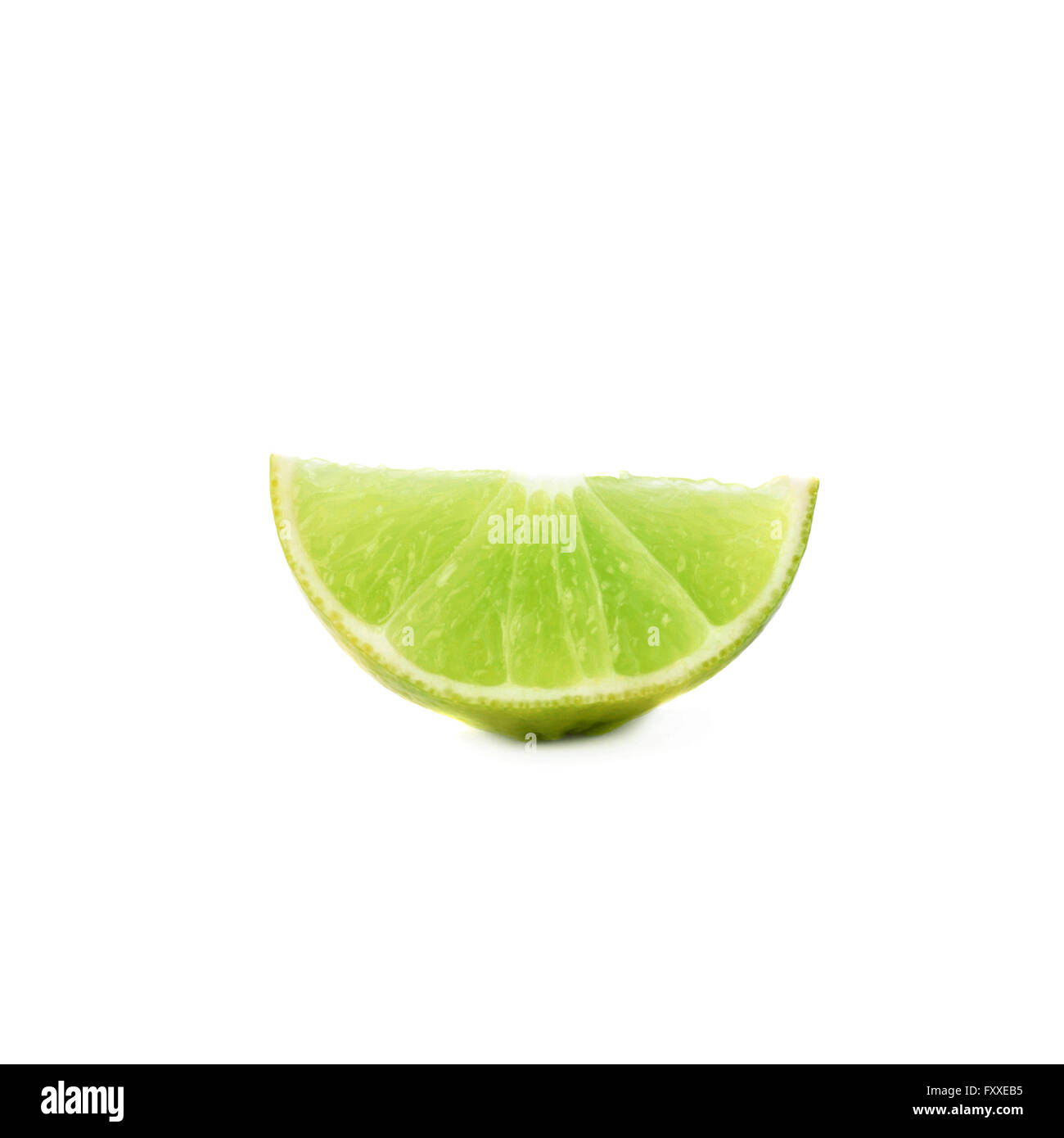 Slice section of lime isolated over the white background Stock Photo ...