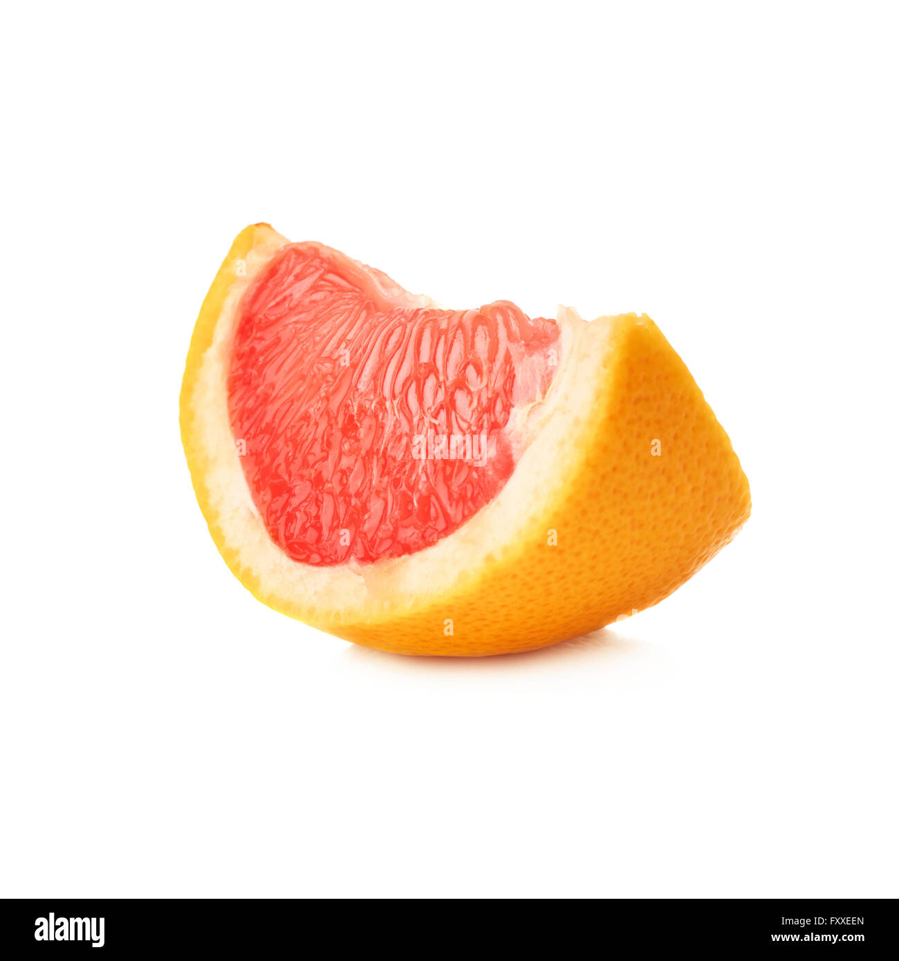 Slice section of grapefruit isolated over the white background Stock ...