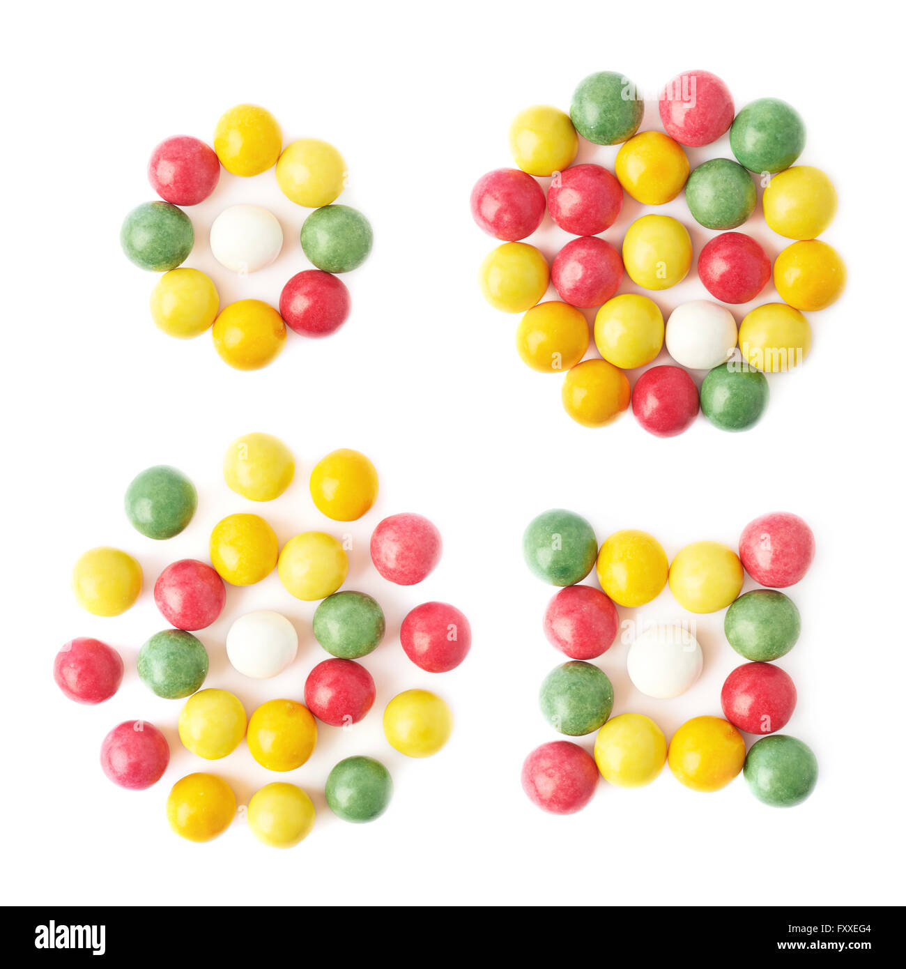 Multiple chewing gum balls isolated Stock Photo - Alamy