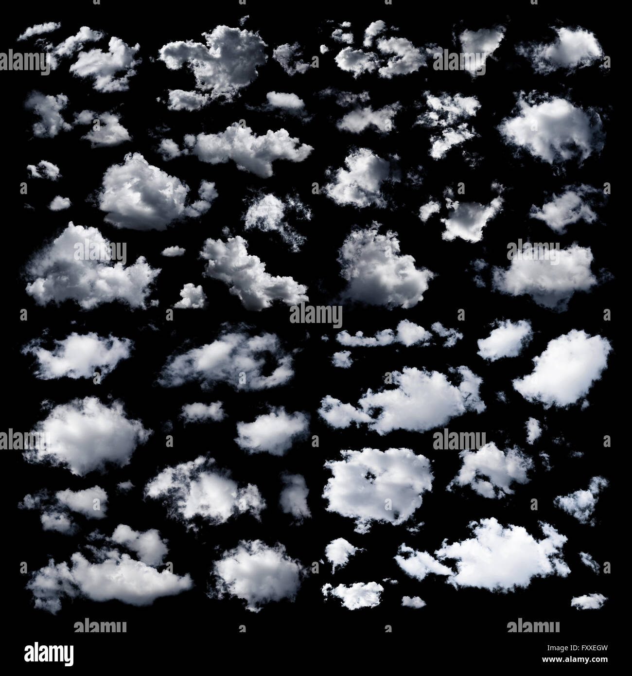Set of multiple clouds isolated Stock Photo - Alamy