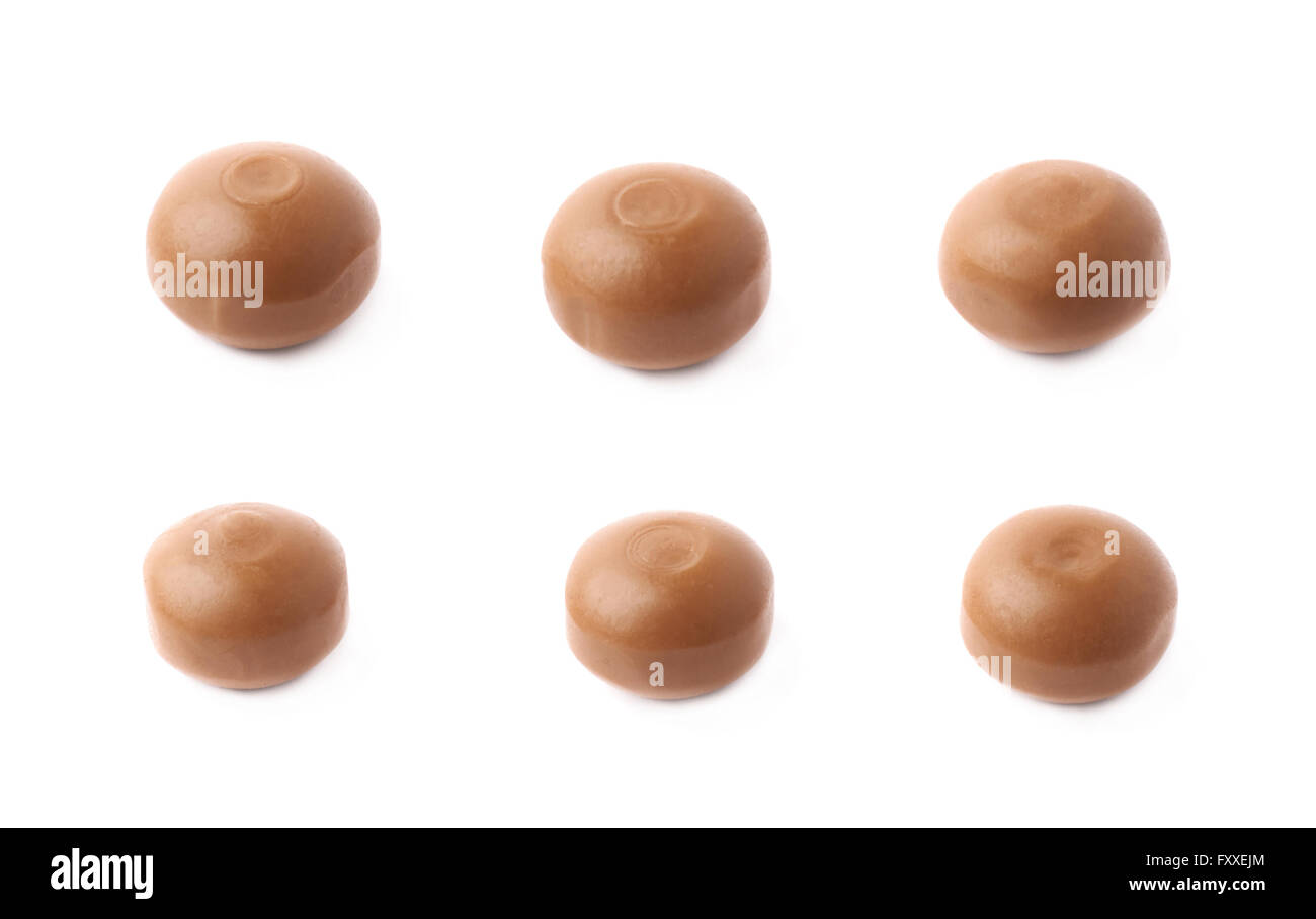Toffee chewing candies isolated Stock Photo - Alamy