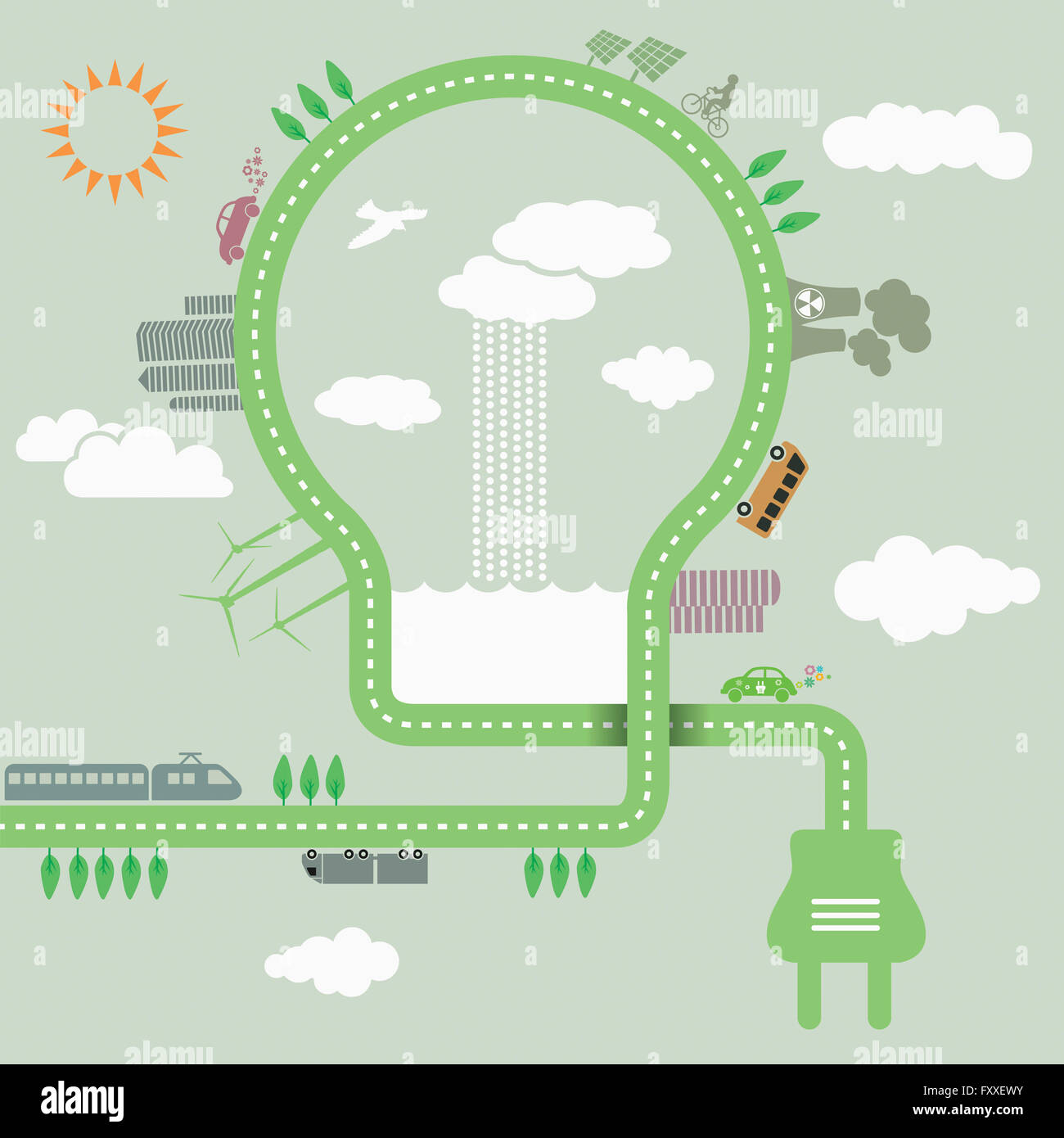 Infographic illustration related to ecololgical alternative energy ...
