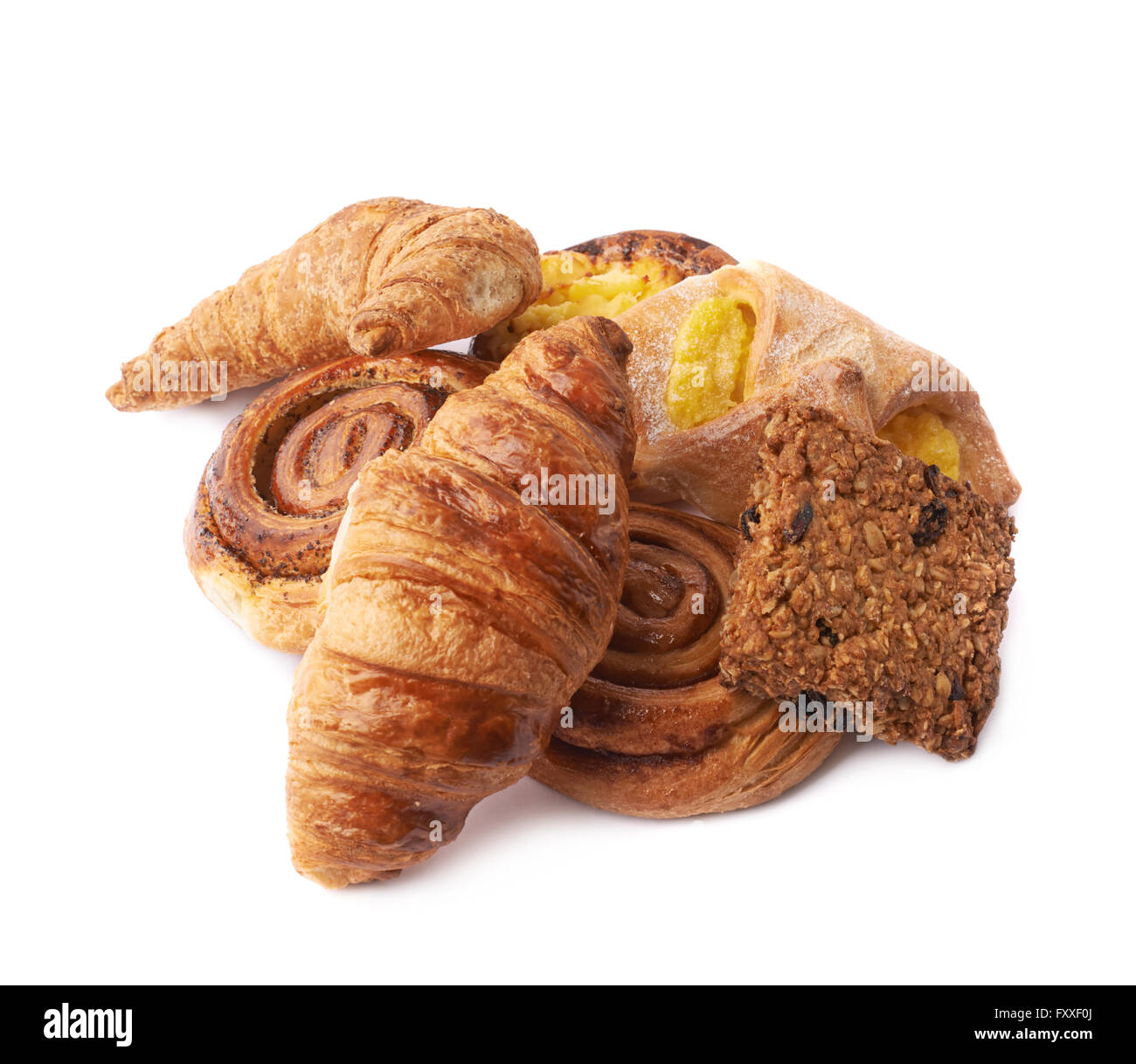 Pile of pastry isolated Stock Photo - Alamy