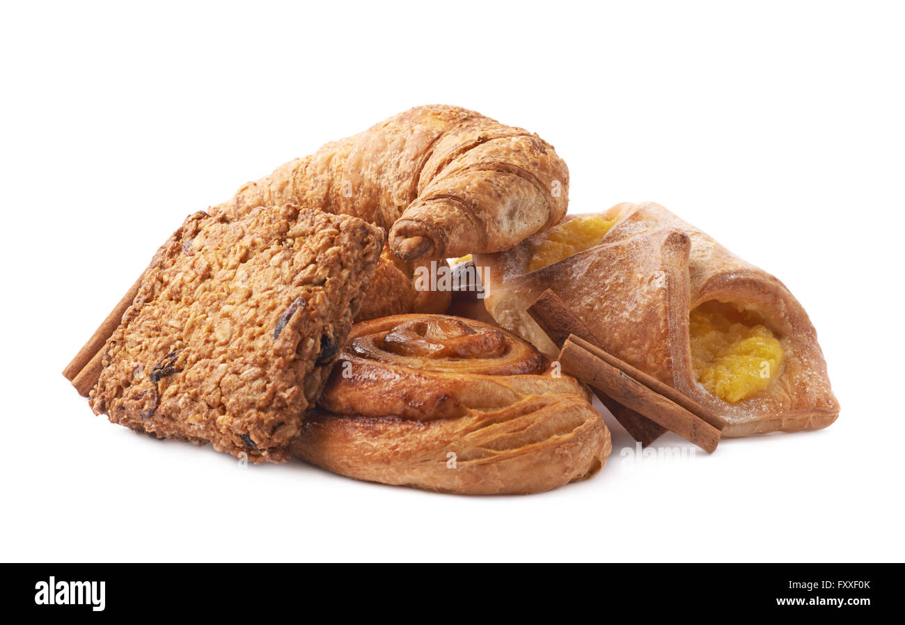 Pile of pastry isolated Stock Photo - Alamy
