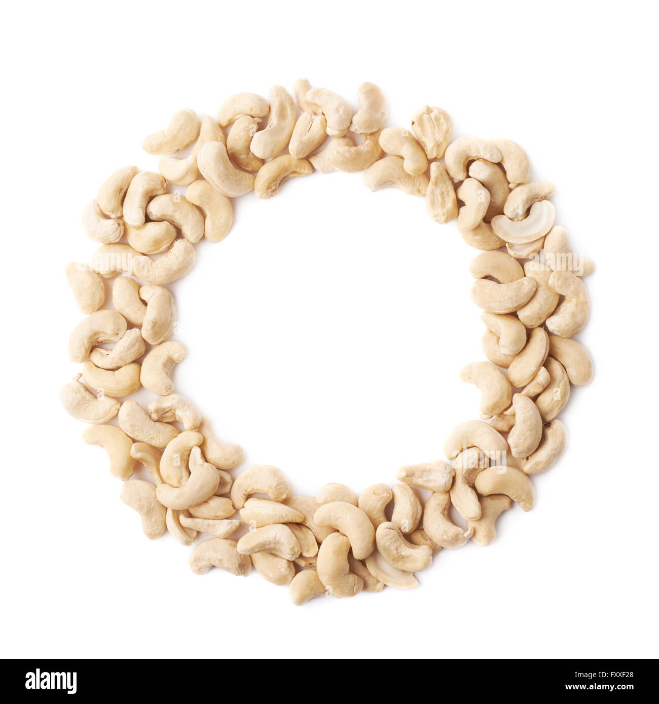 Round frame made of cashew nuts Stock Photo - Alamy