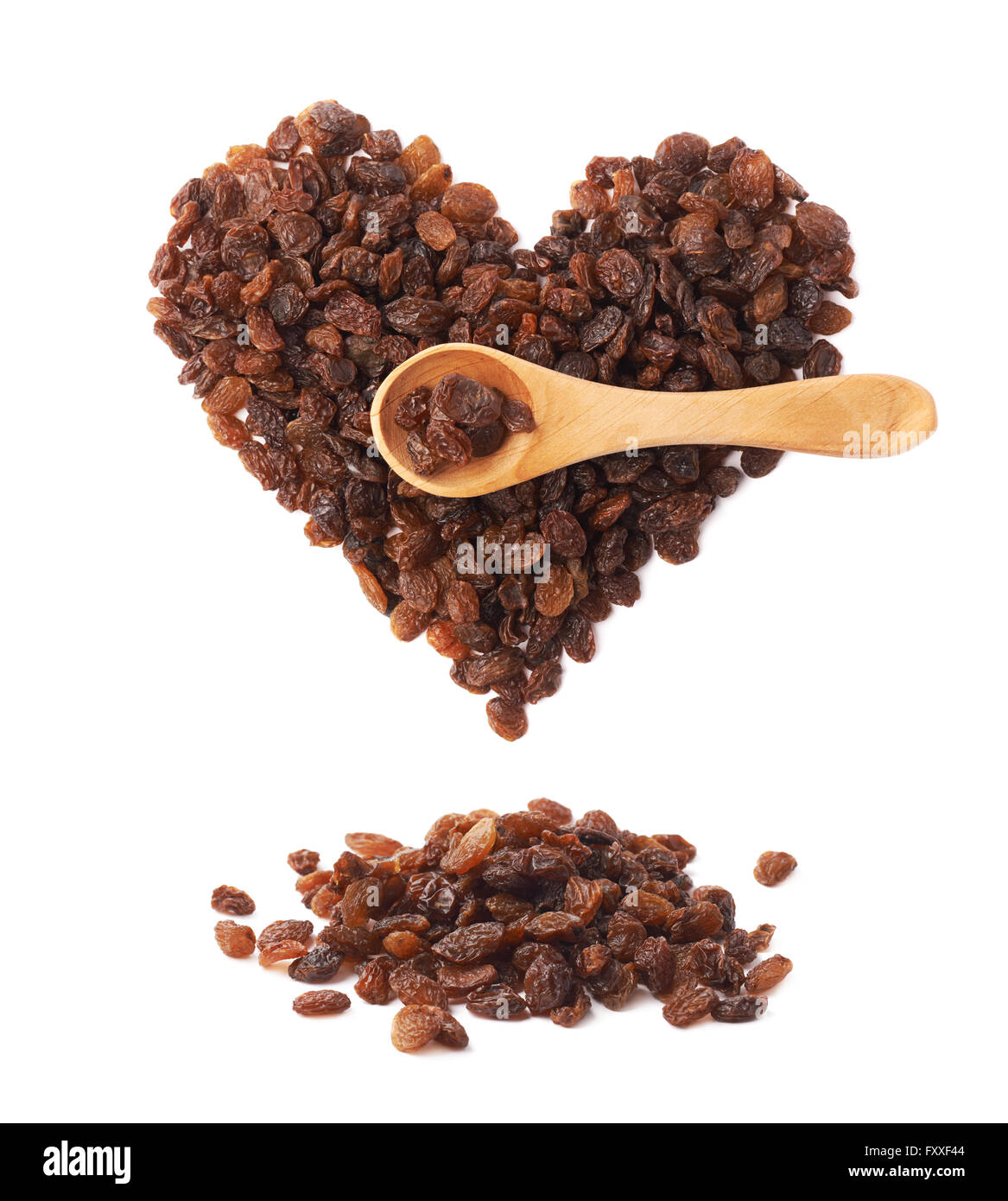 Heart shape made of raisins Stock Photo - Alamy