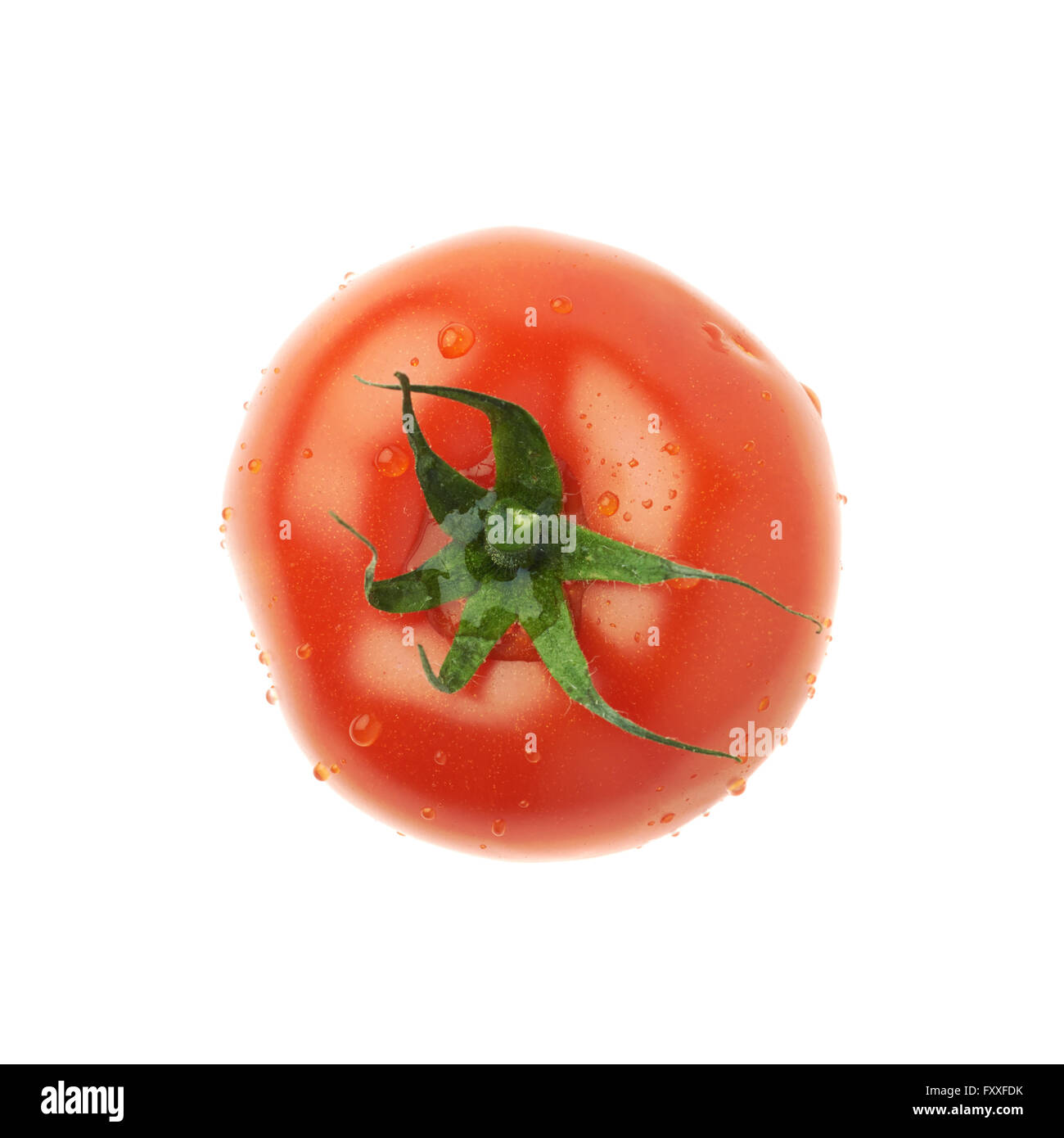 Ripe red tomato isolated Stock Photo - Alamy