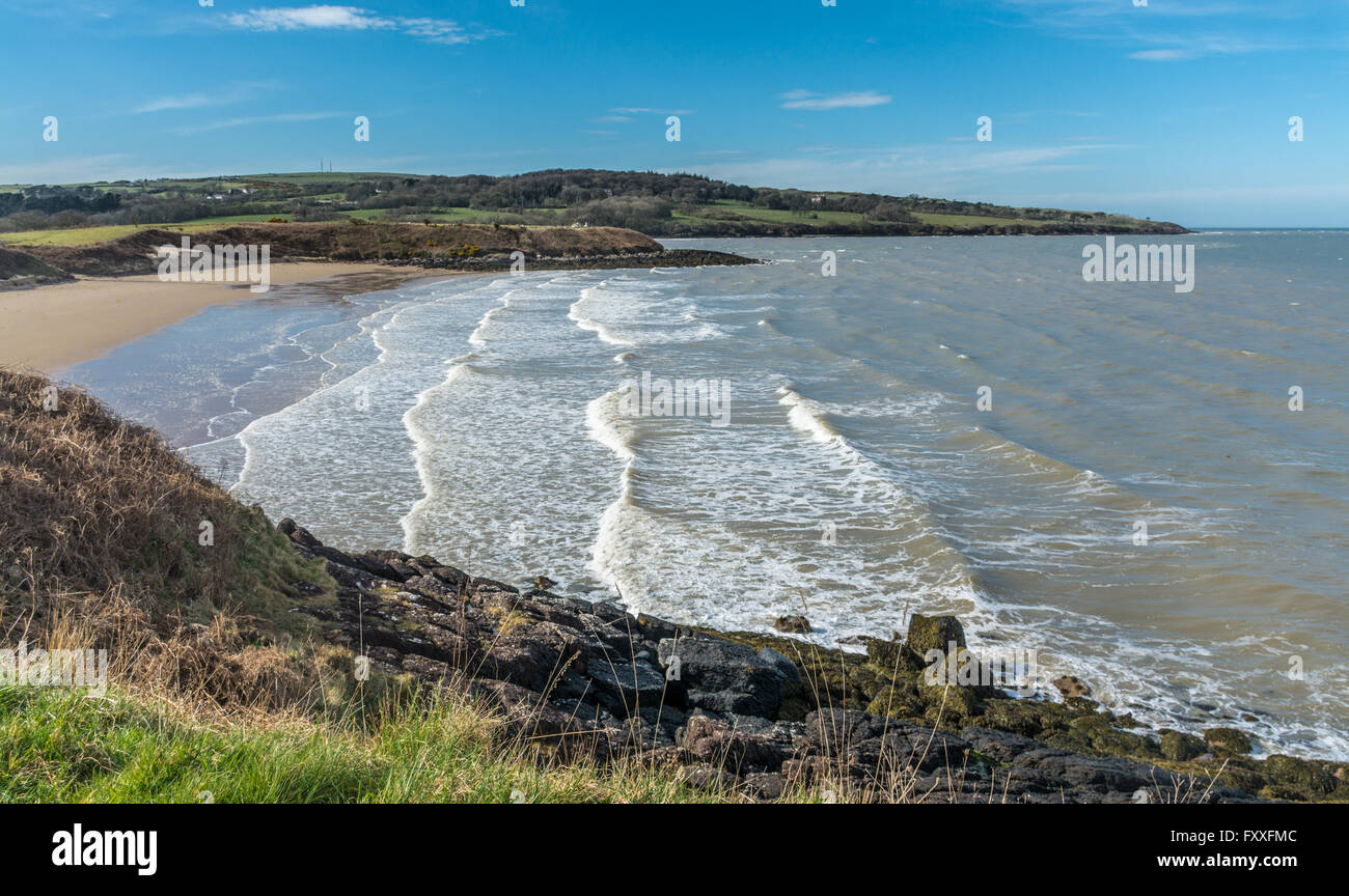 Beach on walk along the coastal path between Lligwy and Dulas, Anglesey ...