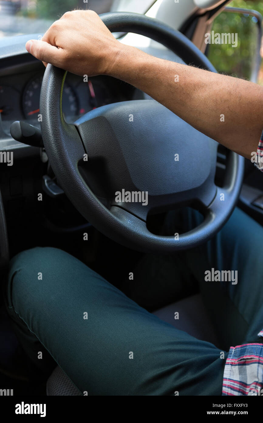Man driving a car Stock Photo - Alamy