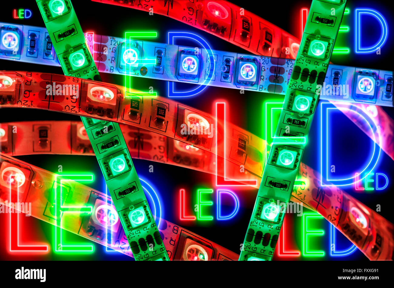 led light strip abstract bright Stock Photo - Alamy