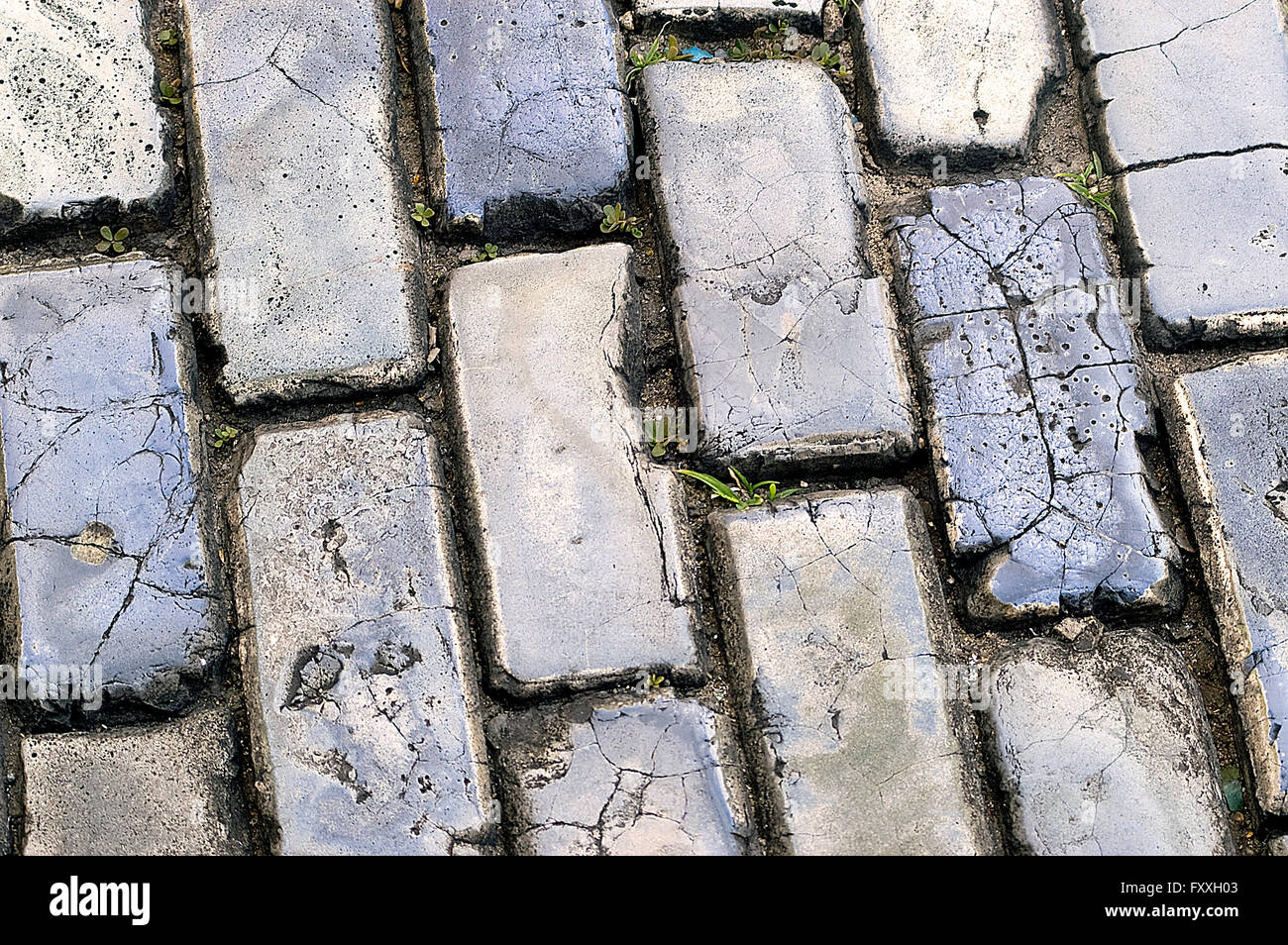 Bird's eye view of cobblestone street Stock Photo - Alamy