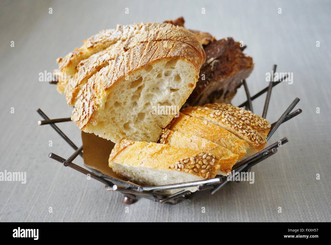 Artisanal bread basket Stock Photo - Alamy