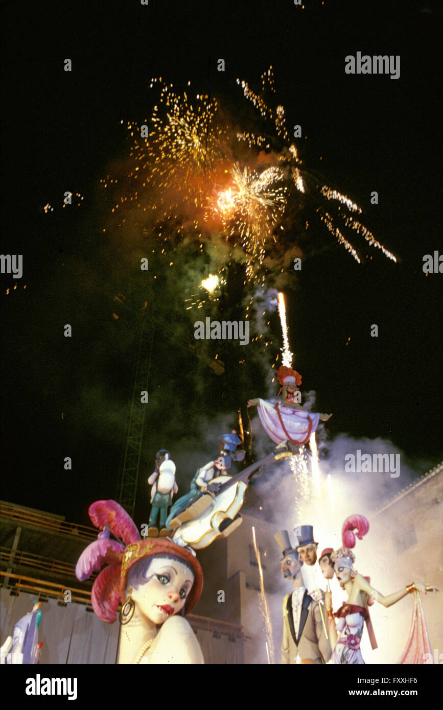 Valencia fallas burning celebrations spain hi-res stock photography and ...