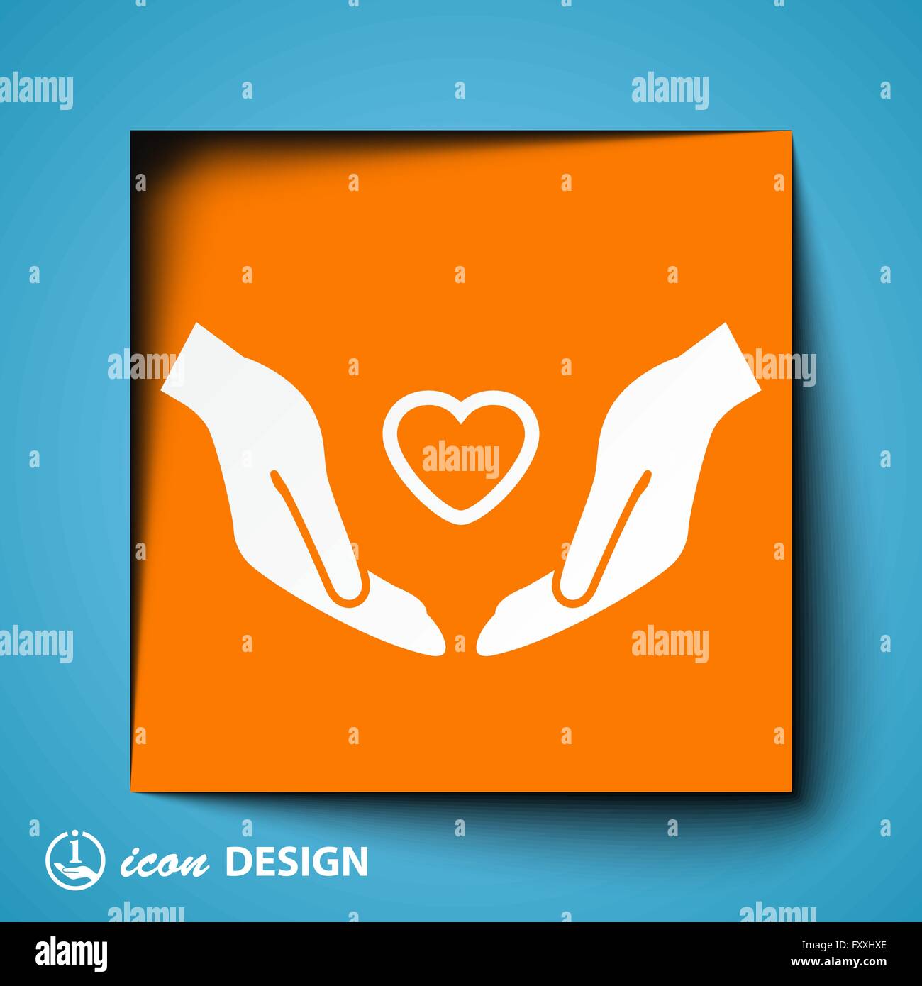 Pictograph of heart in hand Stock Vector Image & Art - Alamy
