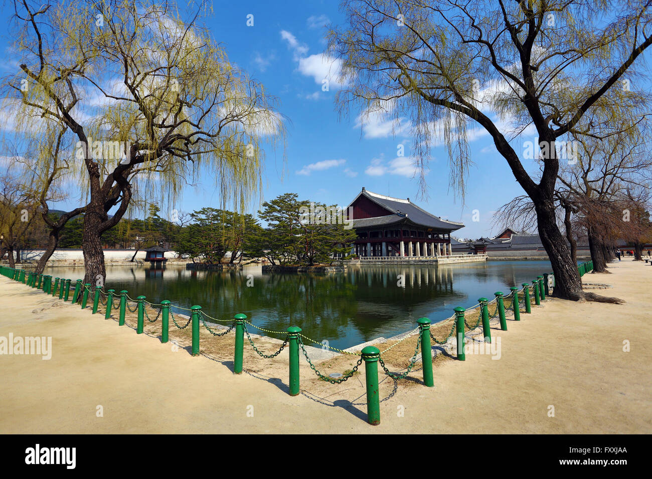 Gyeonghoeru Pavilion at Gyeongbokgung Palace in Seoul, Korea Stock ...