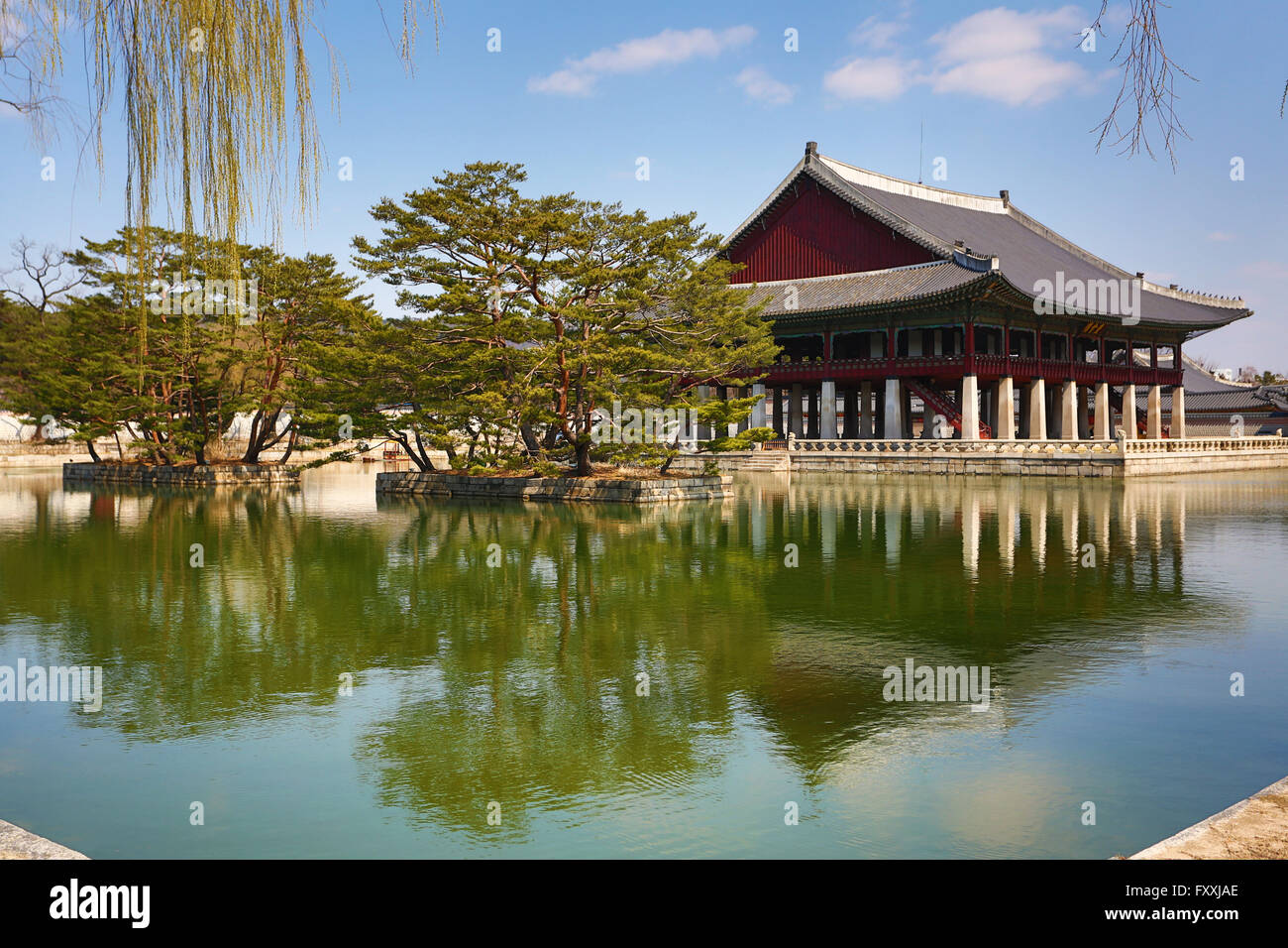 Gyeonghoeru Pavilion at Gyeongbokgung Palace in Seoul, Korea Stock ...