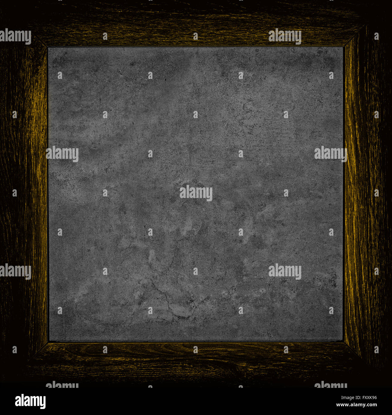 dark orange grunge canvas with wood frame Stock Photo - Alamy