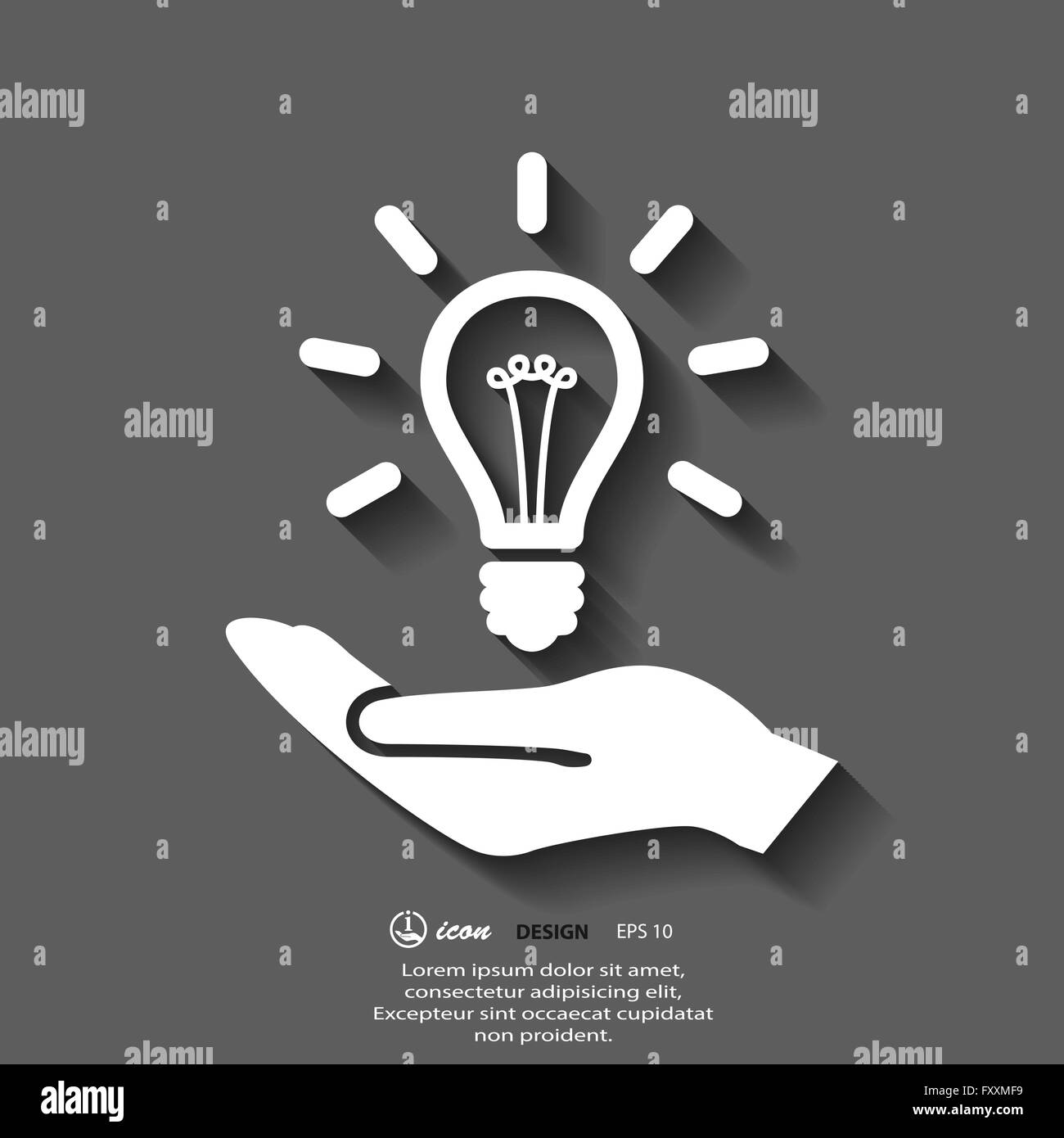 Pictograph of light bulb Stock Vector Image & Art - Alamy