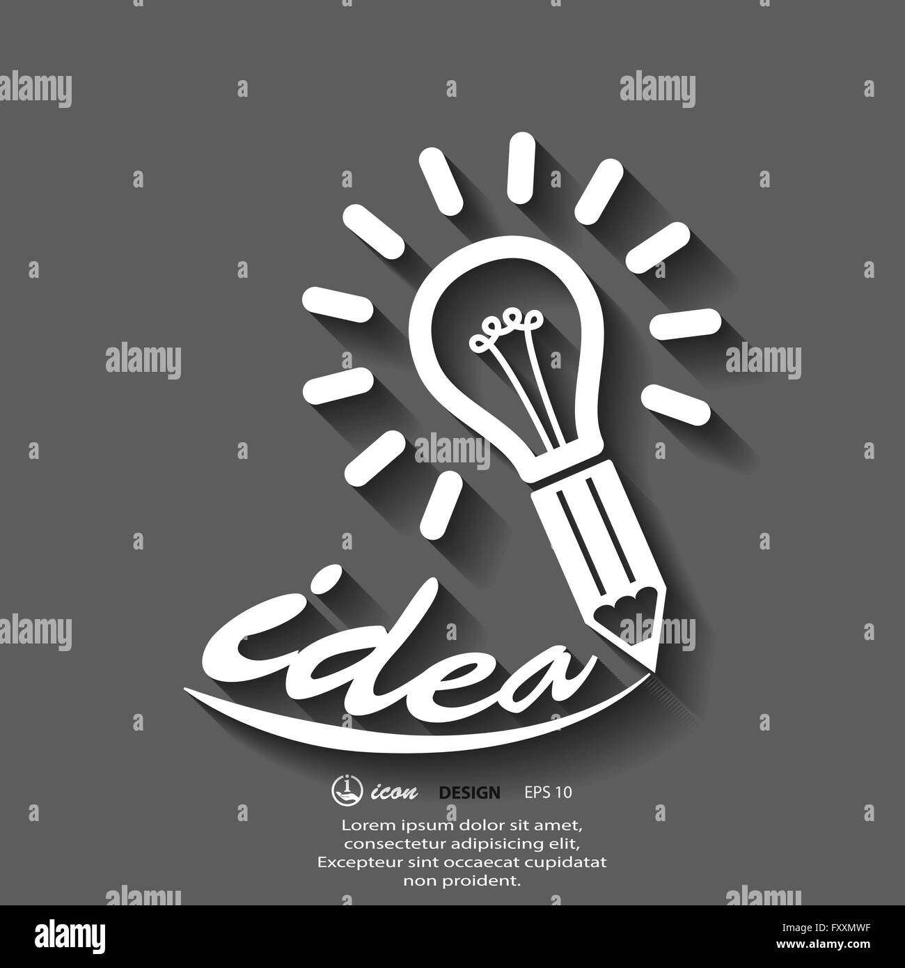 Pictograph of light bulb Stock Vector Image & Art - Alamy