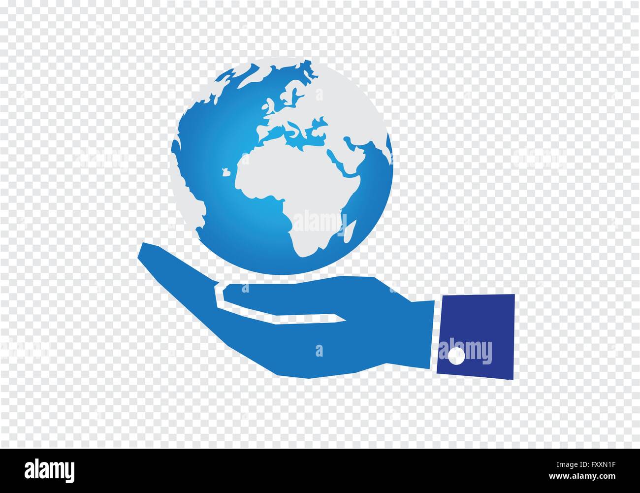 Hand holding world globe Stock Vector Image & Art - Alamy