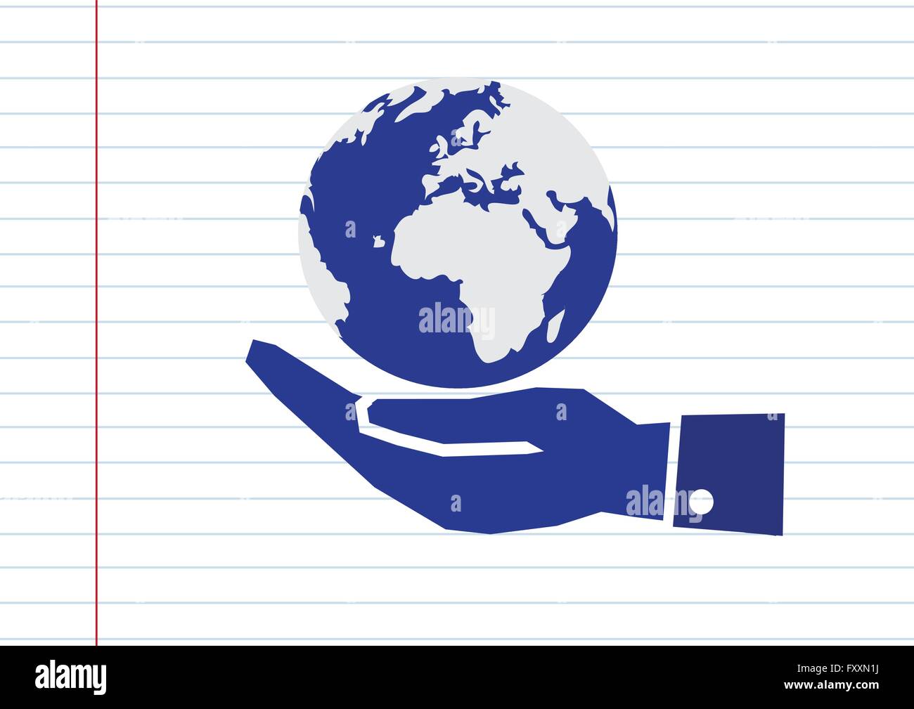 Hand holding world globe Stock Vector Image & Art - Alamy