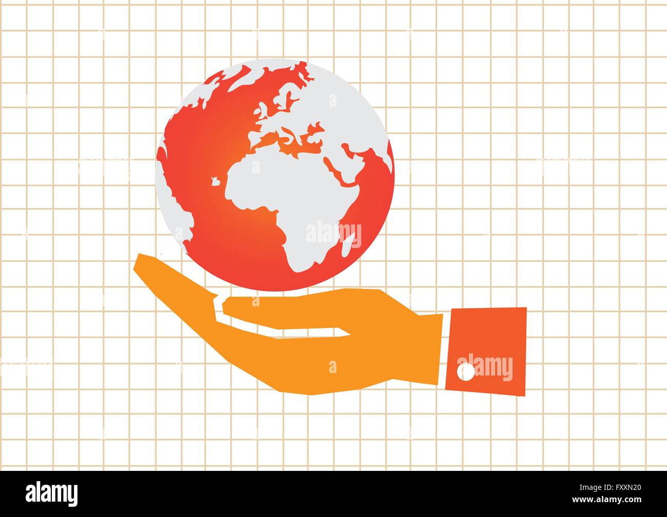 Hand holding world globe Stock Vector Image & Art - Alamy
