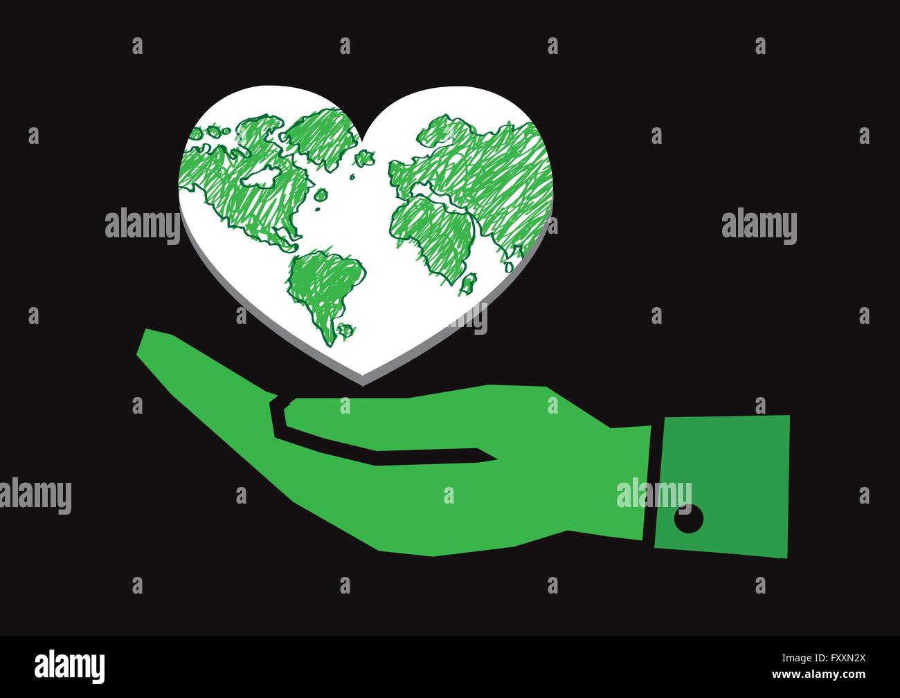 Hand holding world globe map Stock Vector Image & Art - Alamy