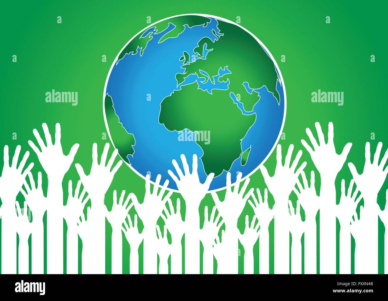 Hand Holding World and globe hands idea Stock Vector Image & Art - Alamy