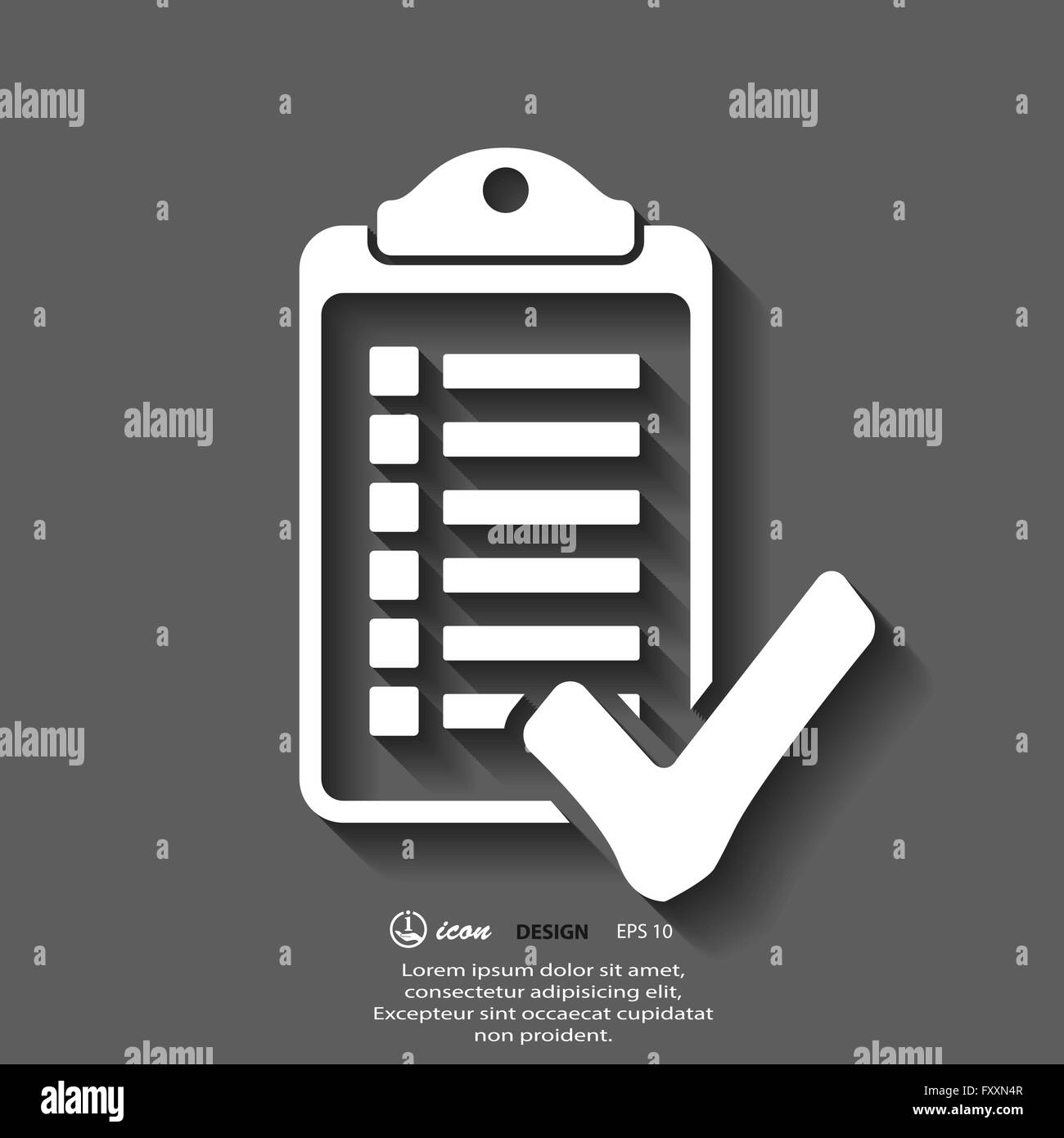 Pictograph of checklist Stock Vector Image & Art - Alamy