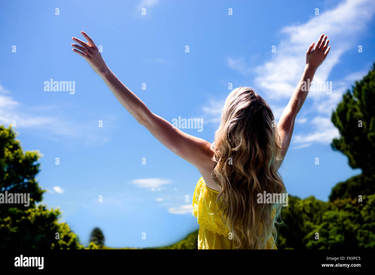 Woman taking a sunbath hi-res stock photography and images - Alamy