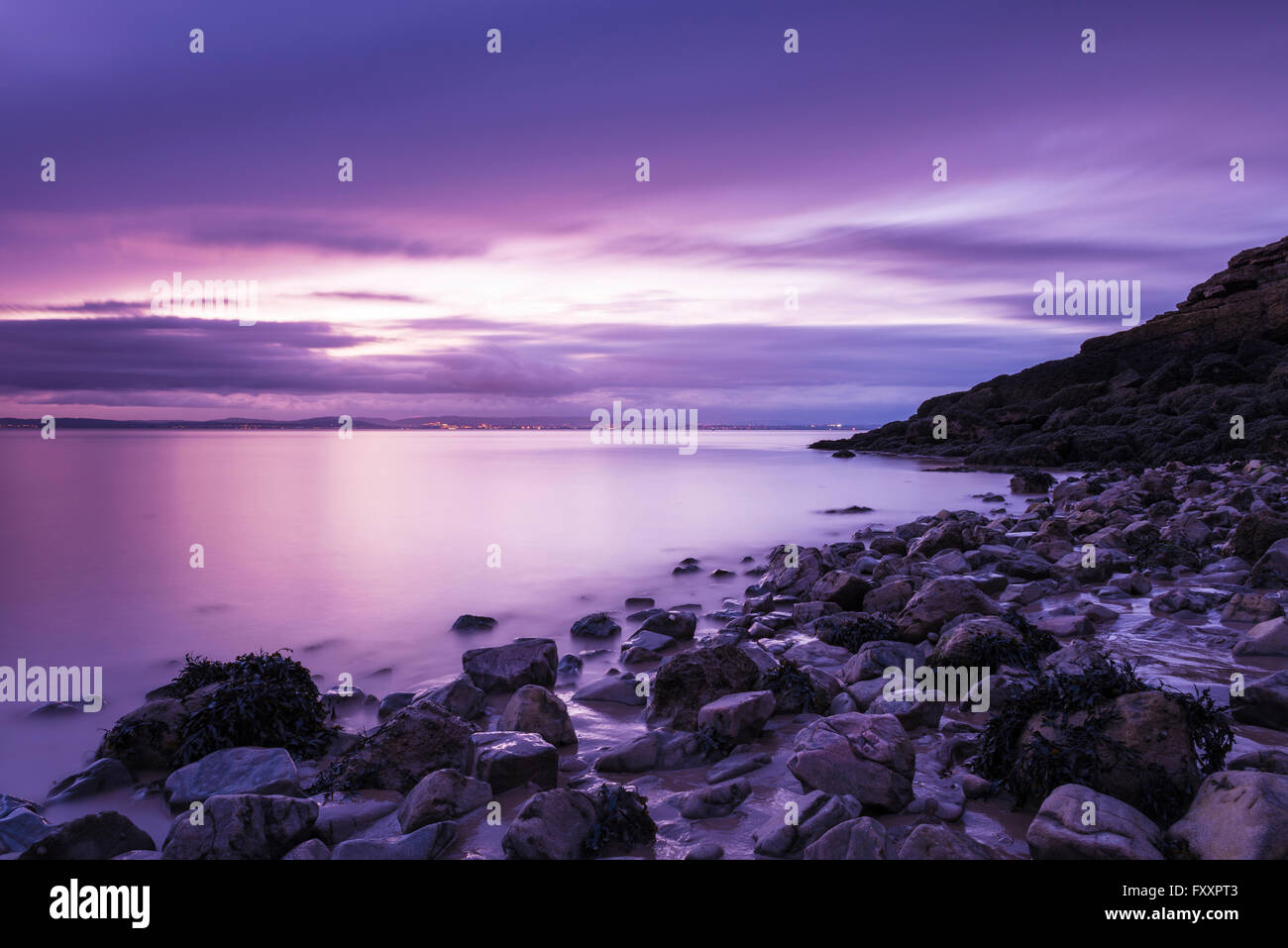 Ladye Bay and Ladye Point on the Severn Estuary, Clevedon, North ...