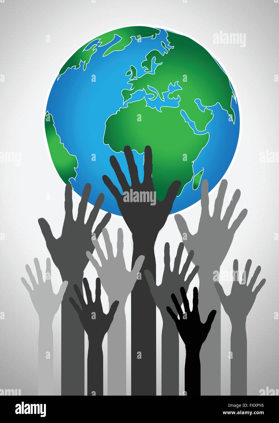 Hand Holding World and globe hands idea Stock Vector Image & Art - Alamy